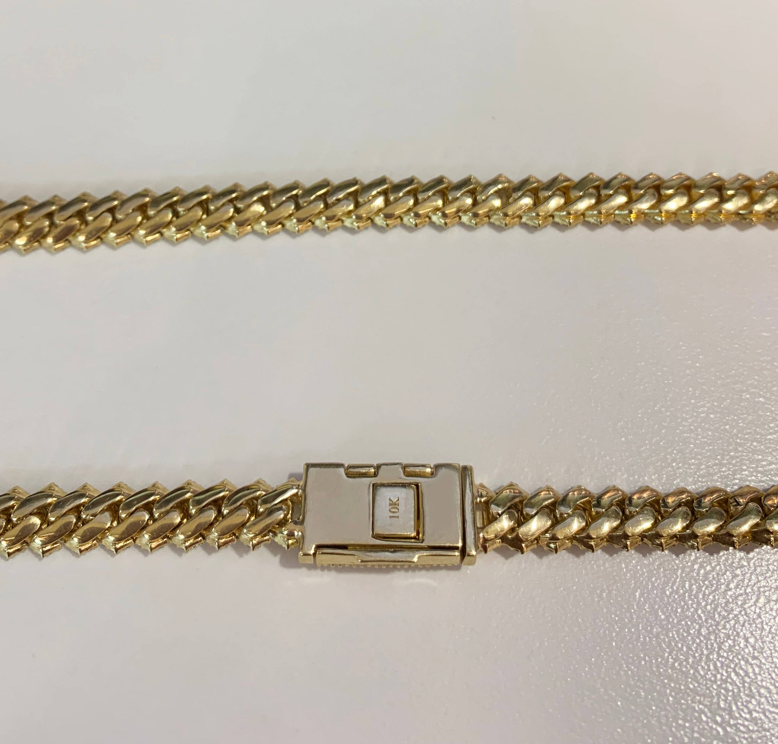10k Yellow Gold Miami Cuban Chain with Diamonds – Crown Jewelers