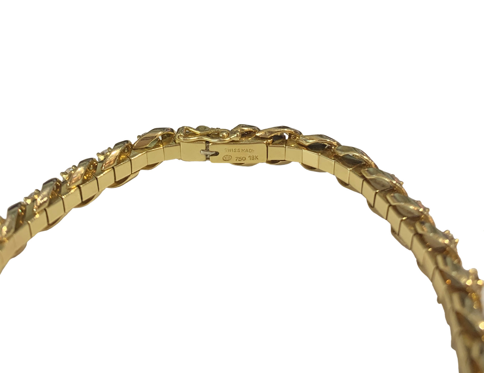 Swiss Made 18k gold Diamond Tennis Bracelet – Crown Jewelers