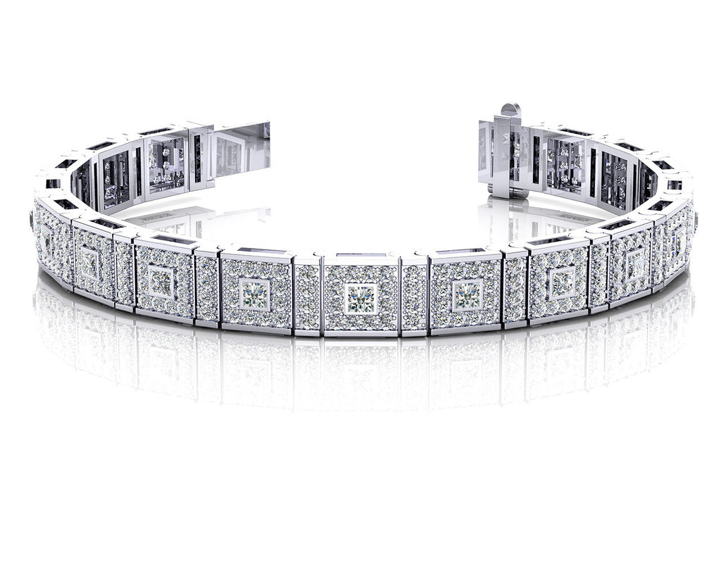 Bezel Set Princess Diamond Bracelet – Crown Jewelers